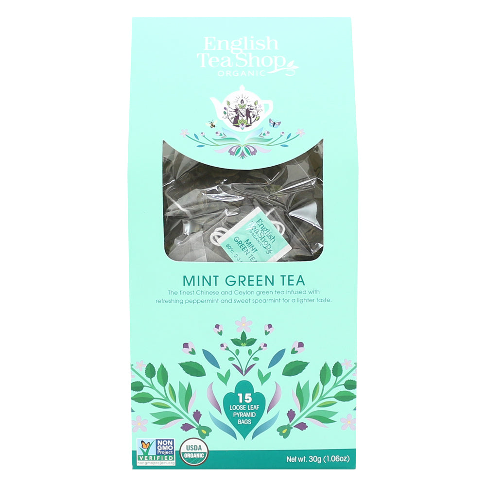 Mint Green Tea - 15 Pyramids – The English Tea Shop